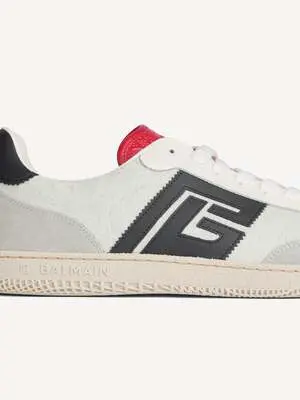 Balmain Swan Suede And Leather Trainers - Multicolor