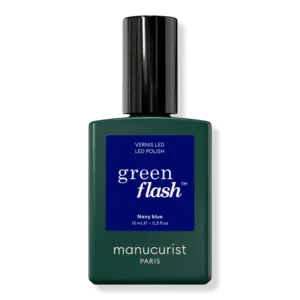 MANUCURIST Green Flash Led Gel Nail Polish, Non-toxic Nail Polish - Navy Blue