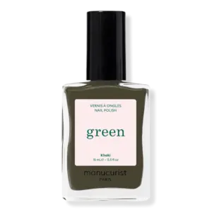 MANUCURIST Green Nail Polish, Quick Dry, Non-toxic Nail Polish With Gel-like Finish Khaki