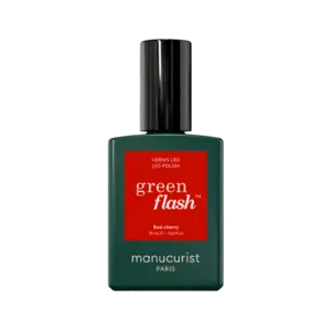 MANUCURIST Green Flash Led Gel Nail Polish, Non-toxic Nail Polish - Red Cherry