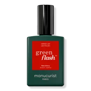 MANUCURIST Green Flash Led Gel Nail Polish, Non-toxic Nail Polish - Red Cherry