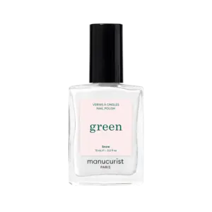 MANUCURIST Green Nail Polish, Quick Dry, Non-toxic Nail Polish With Gel-like Finish - Snow