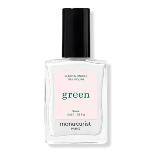 MANUCURIST Green Nail Polish, Quick Dry, Non-toxic Nail Polish With Gel-like Finish - Snow