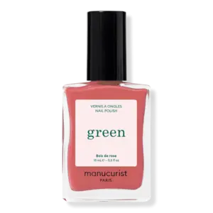 MANUCURIST Green Nail Polish, Quick Dry, Non-toxic Nail Polish With Gel-like Finish Bois De Rose