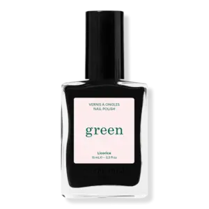 MANUCURIST Green Nail Polish, Quick Dry, Non-toxic Nail Polish With Gel-like Finish Licorice