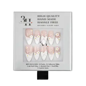 3H NAILS Elegant Vows Handmade Press-on Nails - One-color