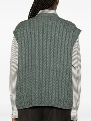 Loewe Anagram Wool Vest - Green