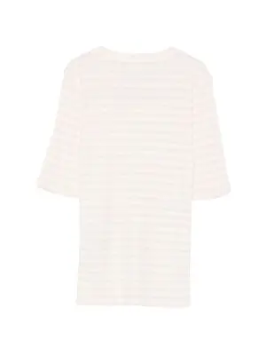 Closed Striped Cotton Blend Pullover - Pink