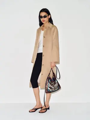 REFORMATION Beck Trench Coat - Brown
