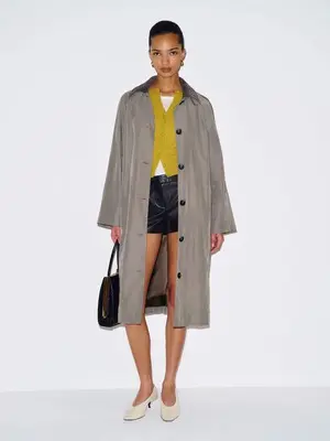 REFORMATION Beck Trench Coat - Grey