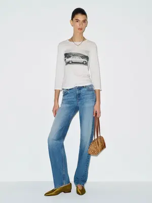 REFORMATION Noelle T-shirt - Ivory