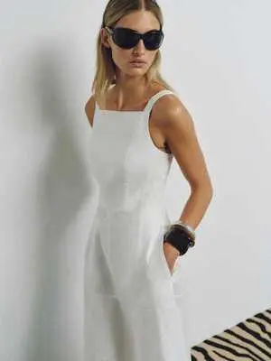 REFORMATION Venice Linen Midi Dress