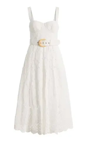 CARA CARA Calypso Eyelet Cotton Midi Dress