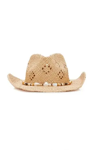 Lack Of Color Raffia Cowboy Hat - Neutral