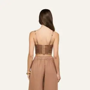L'Agence Nysa Bustier Top - Mocha Tan