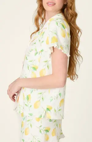 PJ Salvage Dolce Spritz Printed Button-up Pajama Shirt