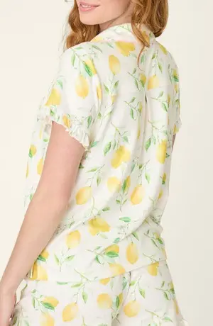 PJ Salvage Dolce Spritz Printed Button-up Pajama Shirt