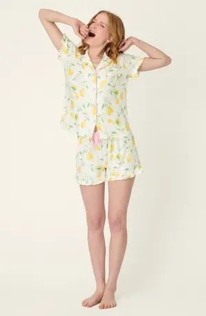PJ Salvage Dolce Spritz Printed Button-up Pajama Shirt