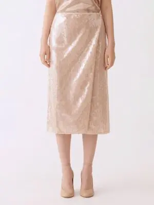 Fabiana Filippi Sequin Wrap Midi Skirt