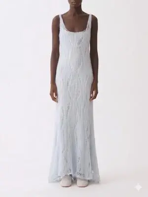 Fabiana Filippi Knitted Maxi Dress - Water
