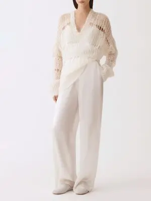Fabiana Filippi Perforated Wool Blend Pullover