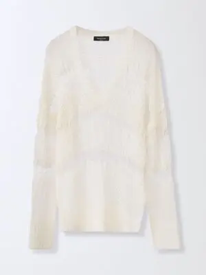 Fabiana Filippi Perforated Wool Blend Pullover