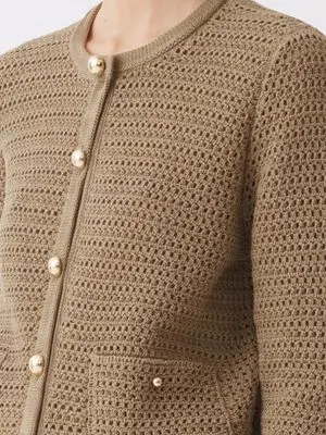 Fabiana Filippi Crew Neck Cotton Cardigan