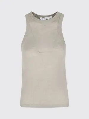 IRO PARIS Slim Fit Linen Off-the-shoulder Top - Olive