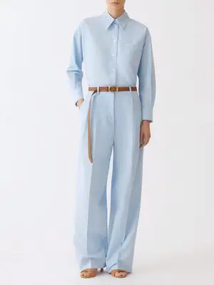 Fabiana Filippi Cotton Shirt With Embellished Collar