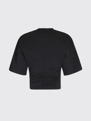 Alexander Wang Cropped Cotton Top With Zip Closure