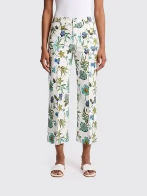 FAY Printed Cotton Cropped Trousers