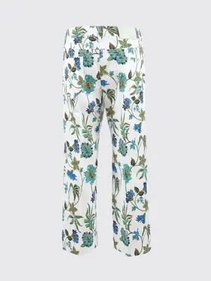 FAY Printed Cotton Cropped Trousers