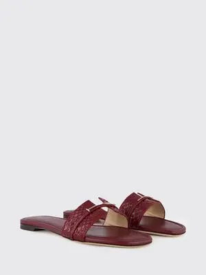 TOM FORD Python Print Leather Mules - Ruby