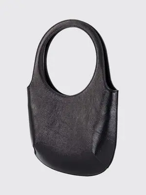 COURREGES Holy Leather Shoulder Bag - Black 1