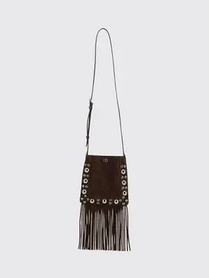 Valentino Garavani Nellcôte Suede Bag With Studs And Fringes - Brown
