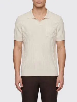 ROBERTO COLLINA Knitted Polo Shirt - Ecru