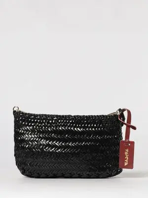 VIPERA Woven Crossbody Bag - Black
