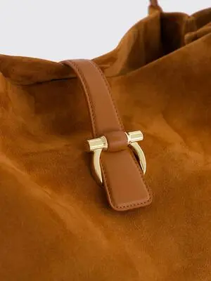 FERRAGAMO Suede Shoulder Bag - Beige