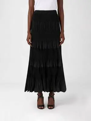 MEIMEIJ Pleated Tiered Maxi Skirt