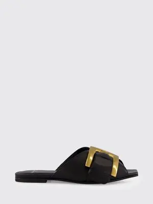 Balmain Heeled Sandal With Buckle Detail - Black