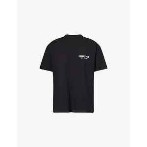 Fear Of God Logo-embroidered Cotton T-shirt - Jet Black