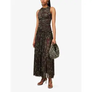 SIEDRES Siedrés Alina Floral-print Open-back Woven Maxi Dress