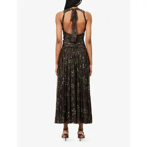 SIEDRES Siedrés Alina Floral-print Open-back Woven Maxi Dress