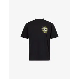ANTI SOCIAL SOCIAL CLUB Printed Crewneck Cotton T-shirt - Black