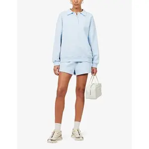 4TH & RECKLESS Cotton-jersey Sweatshirt With Logo Embroidery - Blue