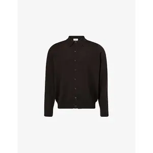 John Smedley Tibor Long-sleeve Merino-wool Polo Shirt Xxl - Faulkner Brown
