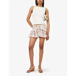 SIEDRES Floral-print Mini Skirt