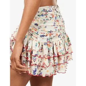 SIEDRES Floral-print Mini Skirt