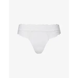 Calvin Klein Perfectly Fit Lace Thong - White