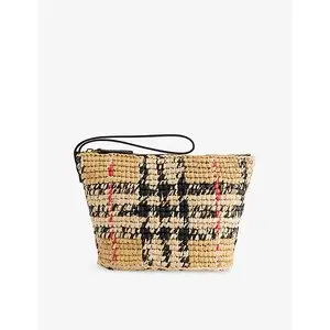 Burberry Margate Raffia Pouch - Sand